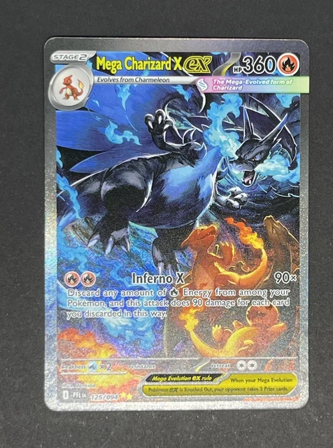 POKÉMON TCG PHANTASMAL Flames Mega Charizard X ex 125/094 SIR NM $300. ...