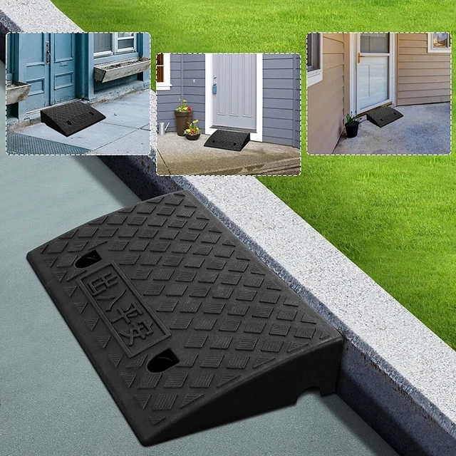 KERB ACCESS RAMPS Rubber Threshold Ramp Car Caravans Wheelchair ...