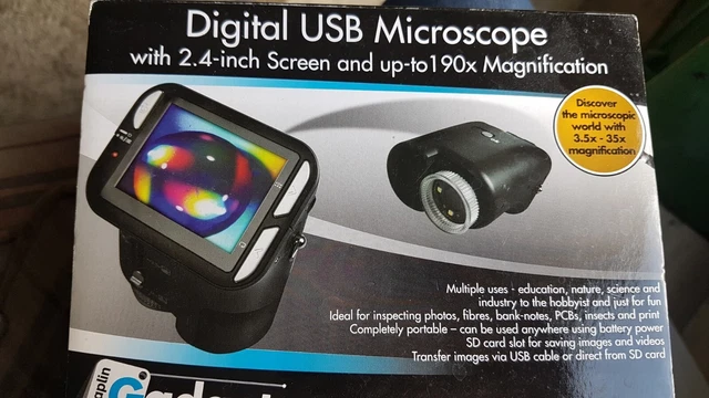 MAPLIN DIGITAL USB Microscope 2.4" screen 190x magnification £15.00 ...