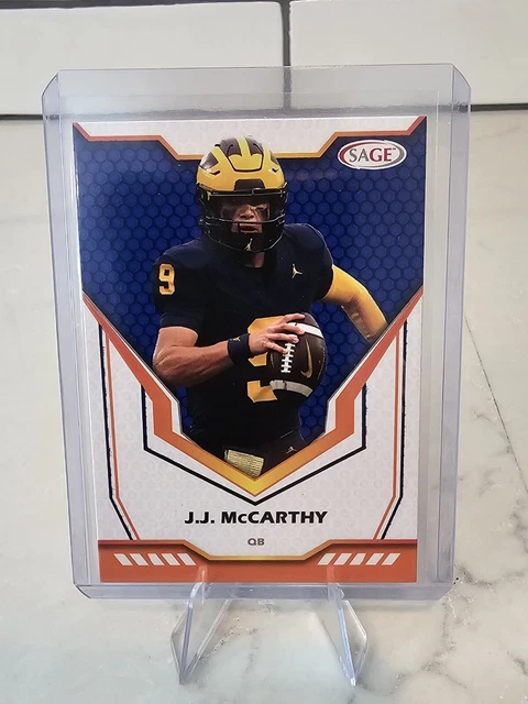 2024 SAGE HIGH Series bleu J.J. McCarthy #135 - Vikings du Minnesota ...