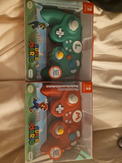 NINTENDO SWITCH WIRED Fight Pad Pro Controllers Super Mario & Luigi ...