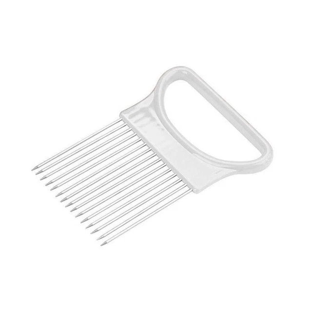 STEEL PEELER VEGETABLE Leaf Remover+Needle Onion Cut X0Z0 Useful Holder ...
