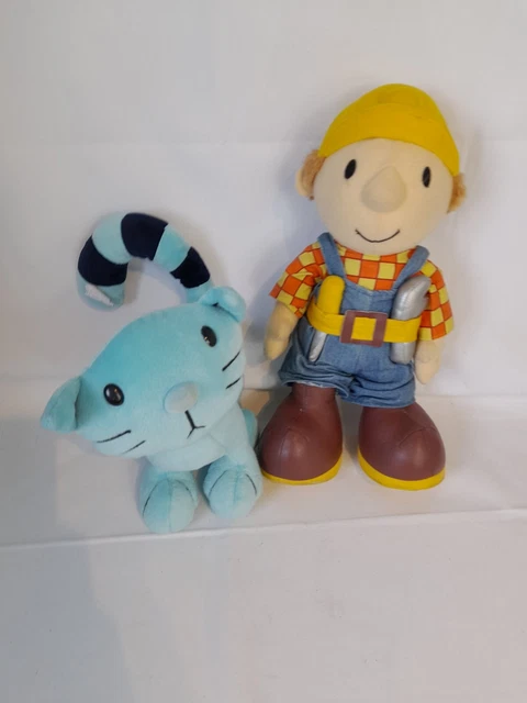 VINTAGE BOB THE Builder And Pilchard The Cat Soft Plush Toy Bundle ...