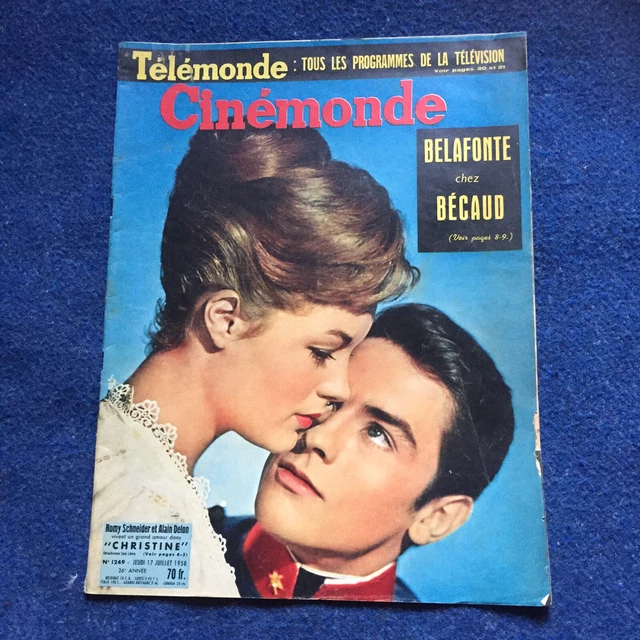 ALAIN DELON , Romy Schneider , Cinémonde 1958 EUR 10,00 - PicClick FR