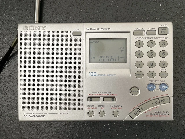 SONY ICF-SW7600GR PORTABLE FM/SW/MW/LW PLL Synthesized World Radio Receiver *VGC £150.00 ...