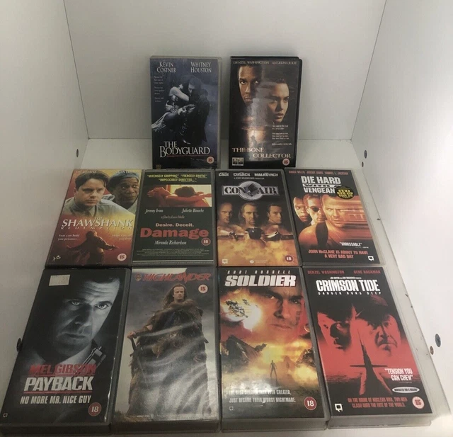 VHS BUNDLE OF Ten vintage collectors items X10 in cases Great Condition ...