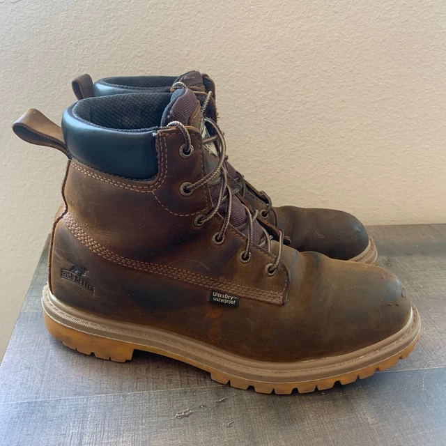 IRISH SETTER MENS 9 Brown Leather Waterproof Work Boots Lace Up £52.77 ...