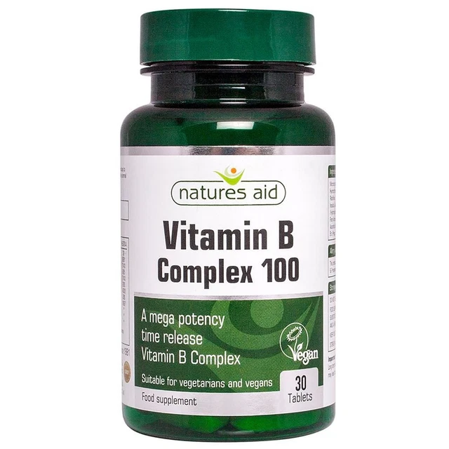 NATURES AID MEGA Potency Vit B Complex 100mg Time Release 30 Tablets £11.86 - PicClick UK