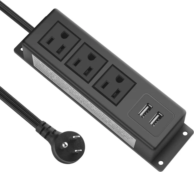 THIN FLAT PLUG Power Strip Screw Mount, Ultra Plug Thin Surge Protector ...