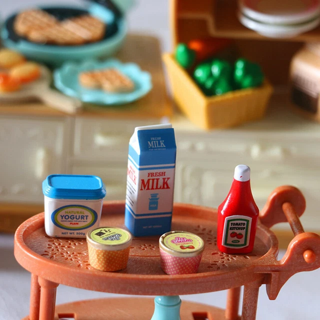 5PCS/SET DOLLHOUSE TOMATO Sauce Iced Yogurt Miniature Food Toy Model ...