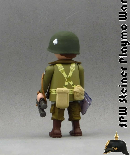 PLAYMOBIL CUSTOM WW2 CAPTAIN PARATROOPER Army US soldier american ...