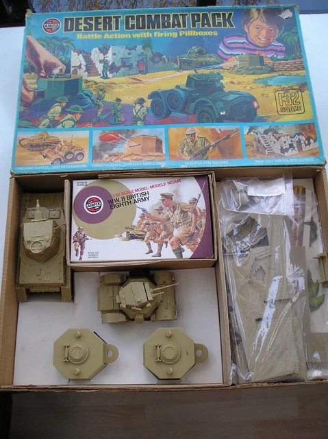 EXTREMELY RARE VINTAGE Boxed 1/32 Airfix Desert Combat Pack £770.00 ...