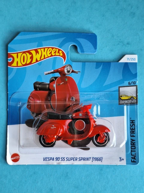 90 VESPA SS Super Sprint 1966 71 / 250 🔥 1:64 Hot Wheels Factory Fresh ...