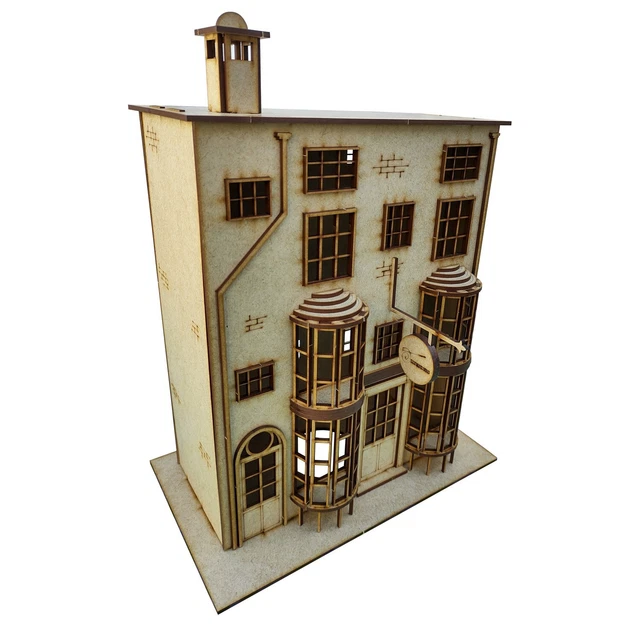 OLLIVANDERS WAND SHOP Harry Potter Hogsmeade Laser Cut Model Kit £21.85 ...