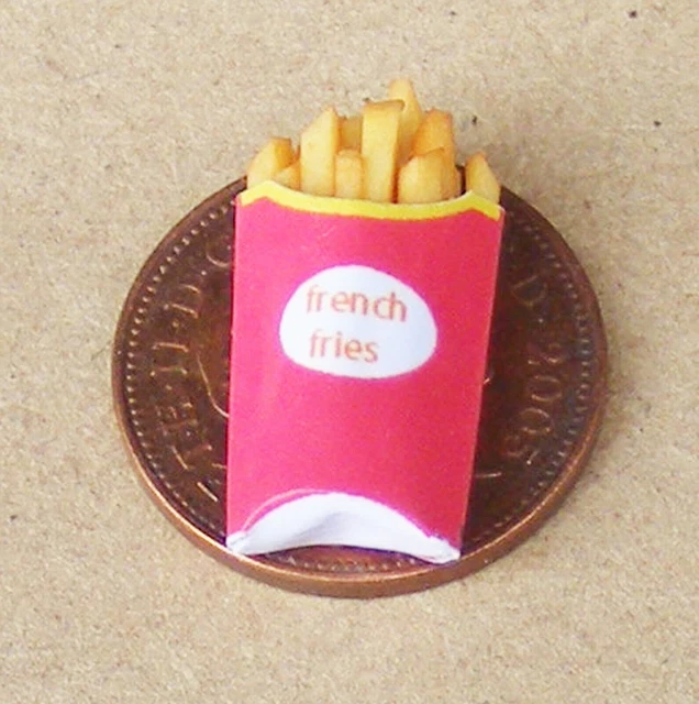 SINGLE TAKE AWAY Packet Of Chips Tumdee 1:12 Scale Dolls House French ...