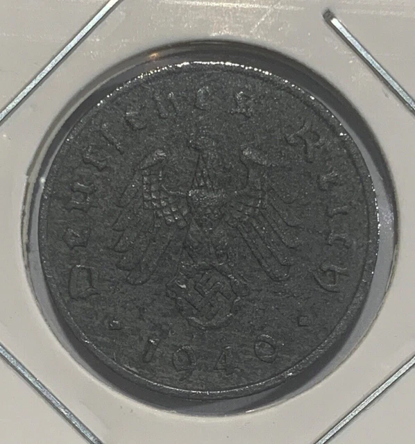 1940-A GERMANY - Third Reich 10 Reichspfennig Nazi Swastika Coin EUR 7 ...