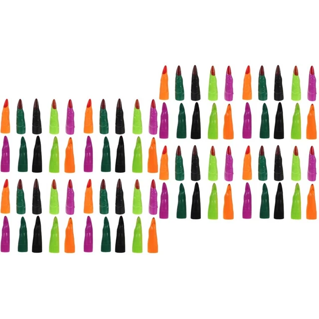 100 PCS WITCH Fingers Spooky Fake Finger Props Halloween Costume ...