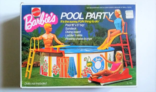 BARBIE THE MOVIE Piscine Pool Party Mattel 1974 en boite neuf EUR 69,00 ...