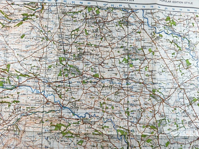 WW2 MILITARY MAP Ripon Northallerton Catterick Army Camp War Office ...