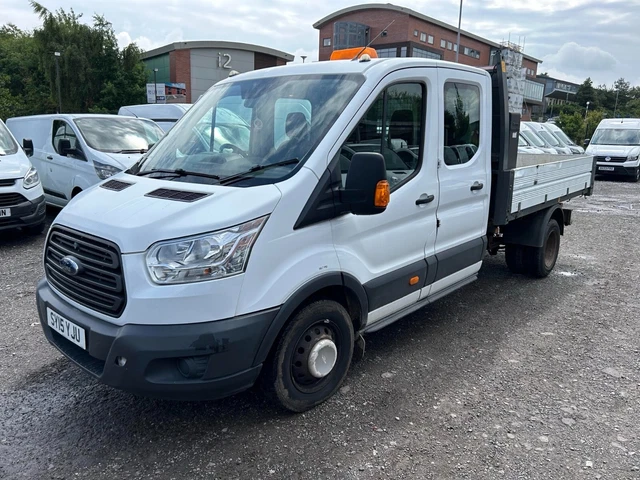 2015 FORD TRANSIT 2.2 TDCi 125PS DOUBLE CAB TIPPER WITH CRANE *RARE ...