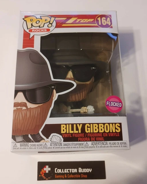 FUNKO POP! MUSIC Rocks 164 ZZ Top Billy Gibbons Flocked Pop Vinyl ...