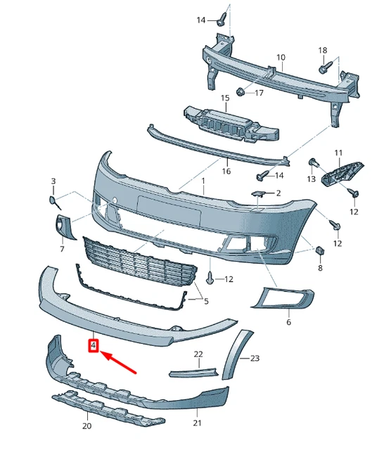 VOLKSWAGEN CADDY 2K MK3 Frontspoiler 2K58059039B9 NEU ORIGINAL EUR 298 ...