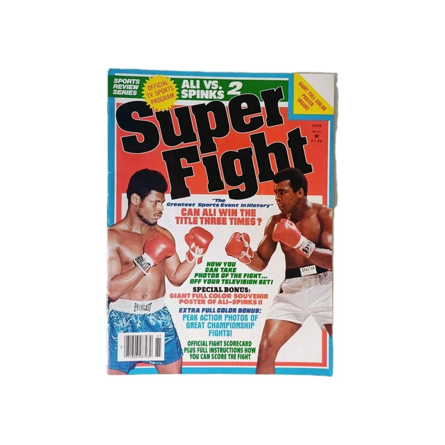VINTAGE BOXING MAGAZINE 1978 Super Fight Ali vs. Spinks $24.99 ...