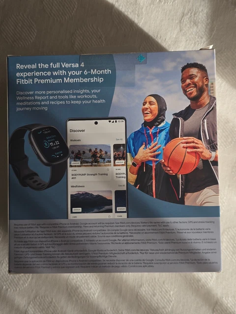 SMARTWATCH GPS FITBIT by Google Versa 4 Bundle Sports Pack Nuovo New ...
