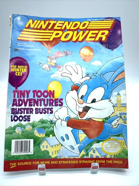 TINY TOON ADVENTURES Nintendo Power Magazine Volume 46 Video Game March ...
