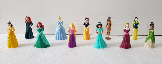 DISNEY PRINCESS FIGURES BUNDLE rapunzel ARIEL tiana BELLE jasmine ...