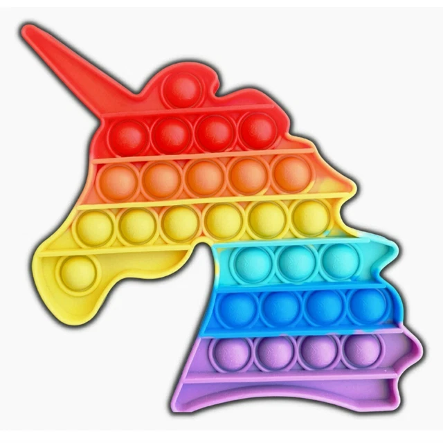 POPIT FIDGET TOY Push Bubble Sensory Stress Relief Kids Family Unicorn ...