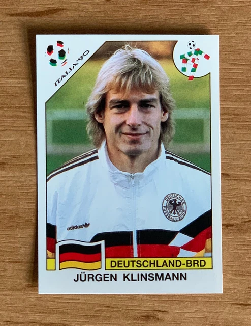 PANINI WORLD CUP Story Sticker | Italy 1990 | Jurgen Klinsmann | No ...