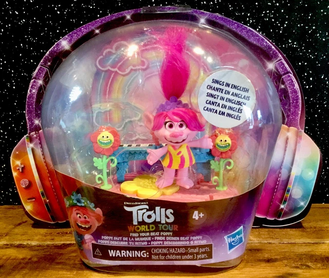 DREAMWORKS TROLLS WORLD Tour Find Your Beat - Poppy Sings - Musical Doll Figure £8.00 - PicClick UK