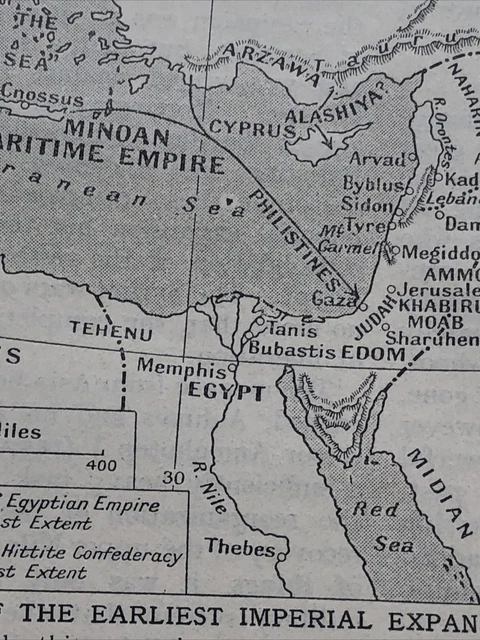 MAP OF THE Rise and Fall Of Egyptian & Hittite Empires 1580- 900 BC EUR ...