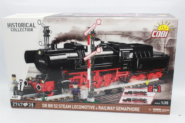 OO COBI 6287 Trains DR BR 52 Locomotive À Vapeur Klemmsteine 2747 Pcs ...