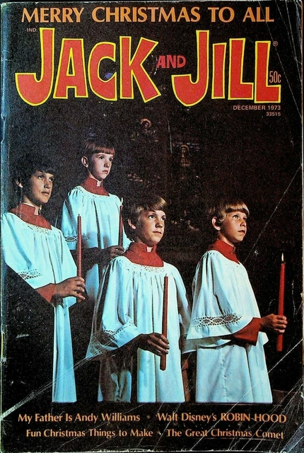 JACK & JILL Magazine December 1973 Walt Disney Robin Hood Andy Williams ...