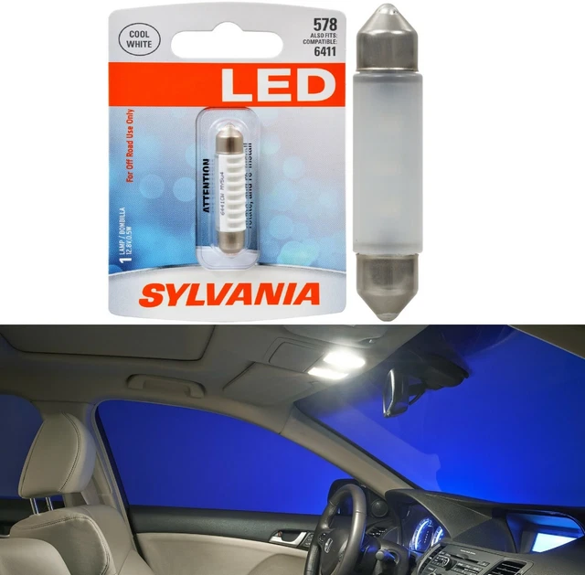 SYLVANIA PREMIUM LED Light 578 White 6000K One Bulb Interior Dome ...