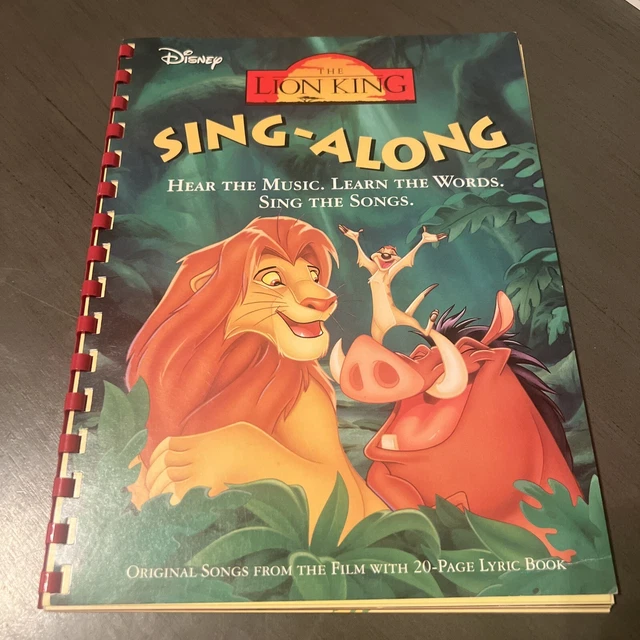 VINTAGE 1994 DISNEY Lion King Sing Along Lyric Book £8.28 - PicClick UK