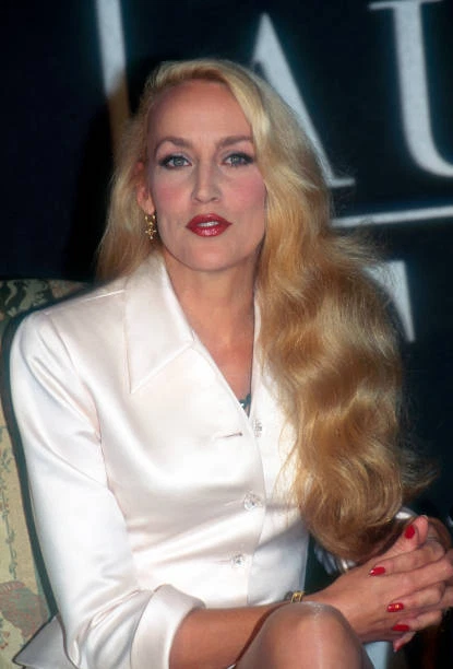 AMERICAN MODEL AND actress Jerry Hall during a press conference ah- Old ...