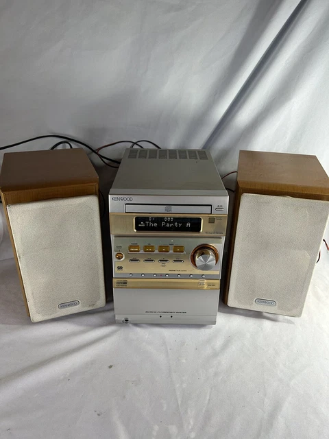 KENWOOD RXD-M33 MICRO Hi-Fi CD/Cassette/Radio System. T&W. Silver/Gold ...