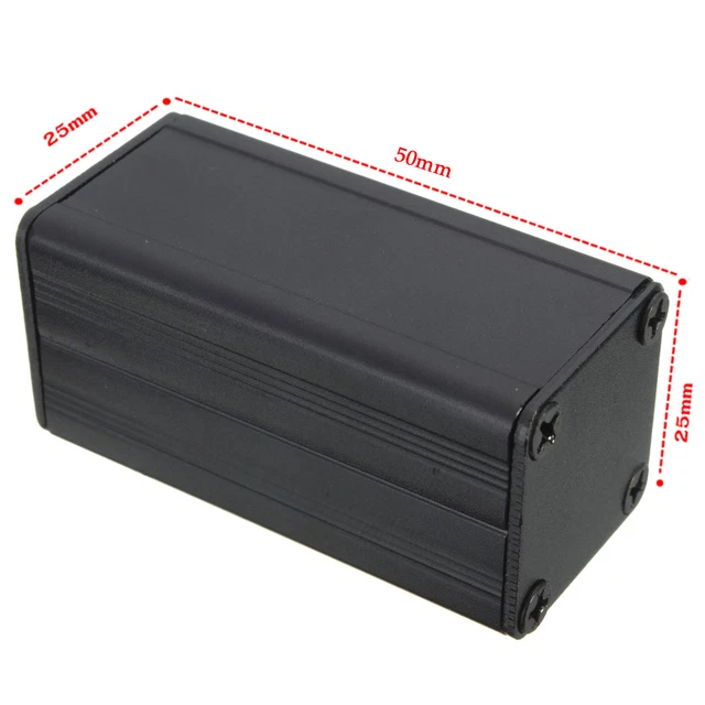 EXTRUDED ALUMINUM BOX Black Enclosure Electronic Project PCB DIY 50*25 ...