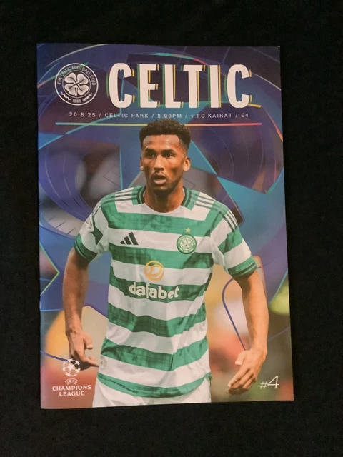 2025/26 CELTIC V Kairat Almaty Champions League programme £4.37 ...