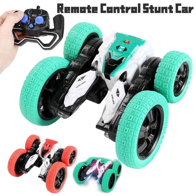 REMOTE CONTROL CARS 2.4GHz 4WD 360° Stunt RC Car Toy with LED for Kids ...
