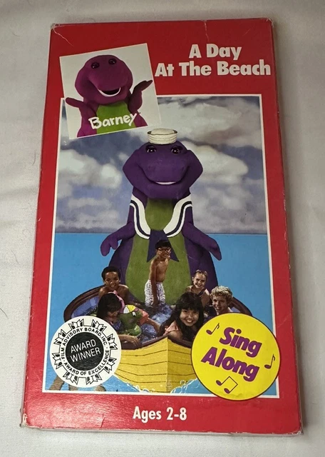 BARNEY: DAY AT The Beach VHS - 1988 Lyons White Tape - Rare TV Sing ...