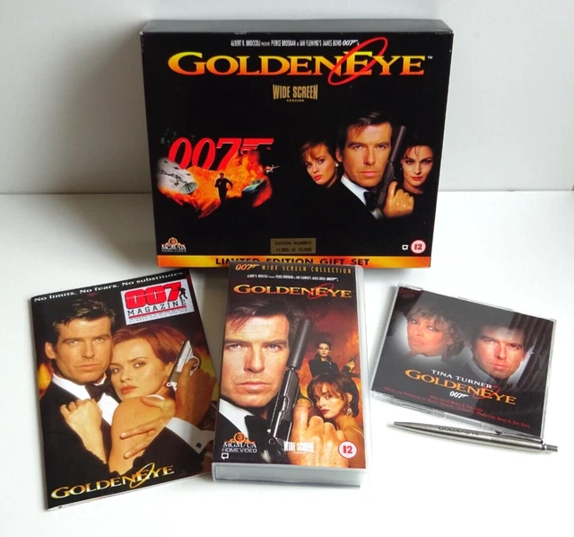 GOLDENEYE JAMES BOND - VHS Video UK PAL Widescreen Limited Edition Box ...