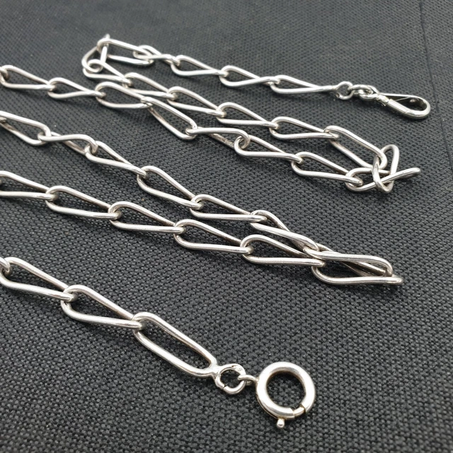 GRANDE CHAINE DE montre à gousset en argent massif Poinçon fin XIXe ou ...