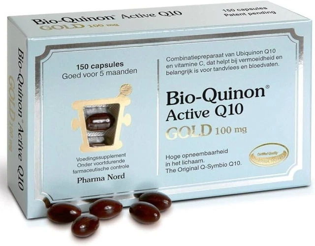 BIO-QUINONE ACTIVE Q10 Gold 100mg Pharma Nord 150 Capsules Expiry01 ...