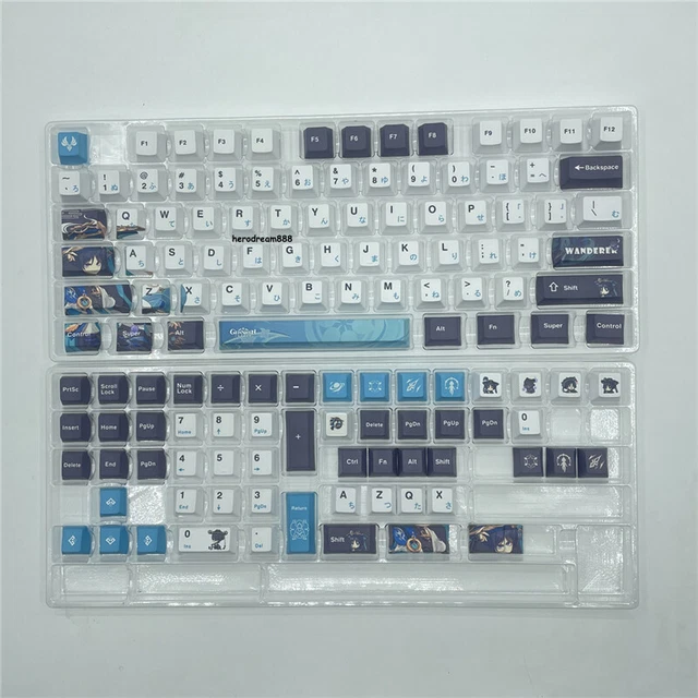GENSHIN IMPACT WANDERER 128 Keycaps Dye-sub PBT Keycap for Cherry MX ...