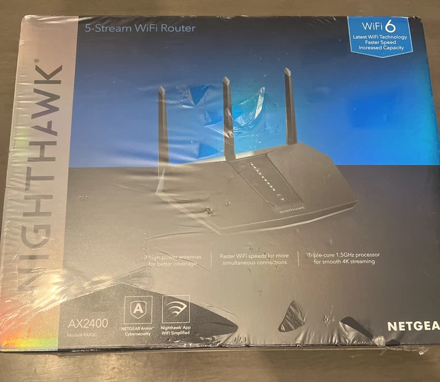NETGEAR NIGHTHAWK AX2400 5-Stream WiFi 6 Router $109.99 - PicClick