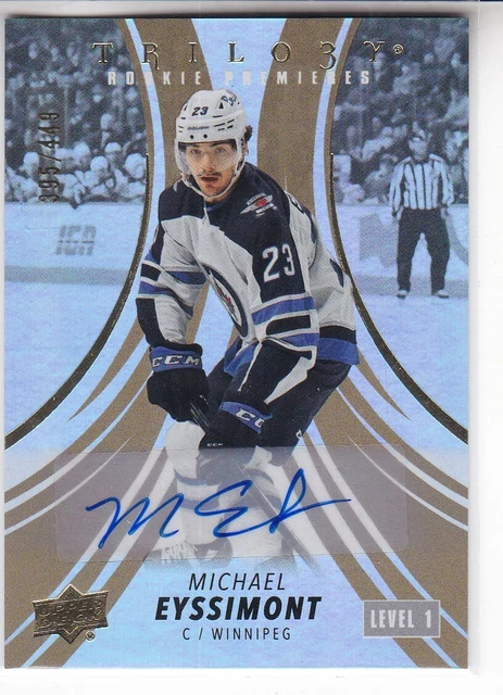 MICHAEL EYSSIMONT 2022-23 Trilogy Rookie Premières Voiture #/449 Jets ...